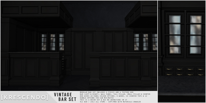 Second Life Marketplace - [Kres] Vintage Bar Set
